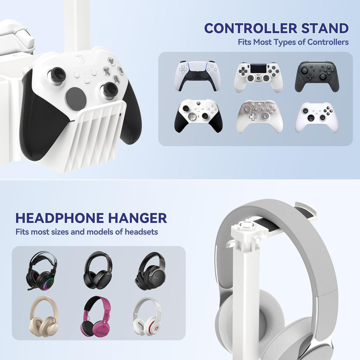KDD Dual Controller Holder with Headphone Stand – KUSKER care